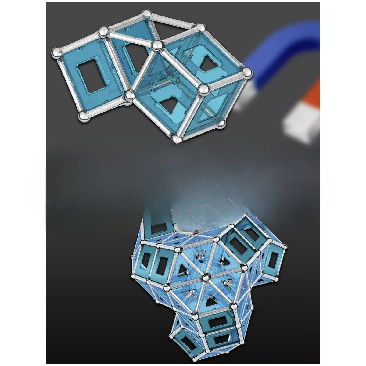 3D Crystal Magnetic Toy Sticks | 66 Pcs Scientific Toy – The Toy Factory