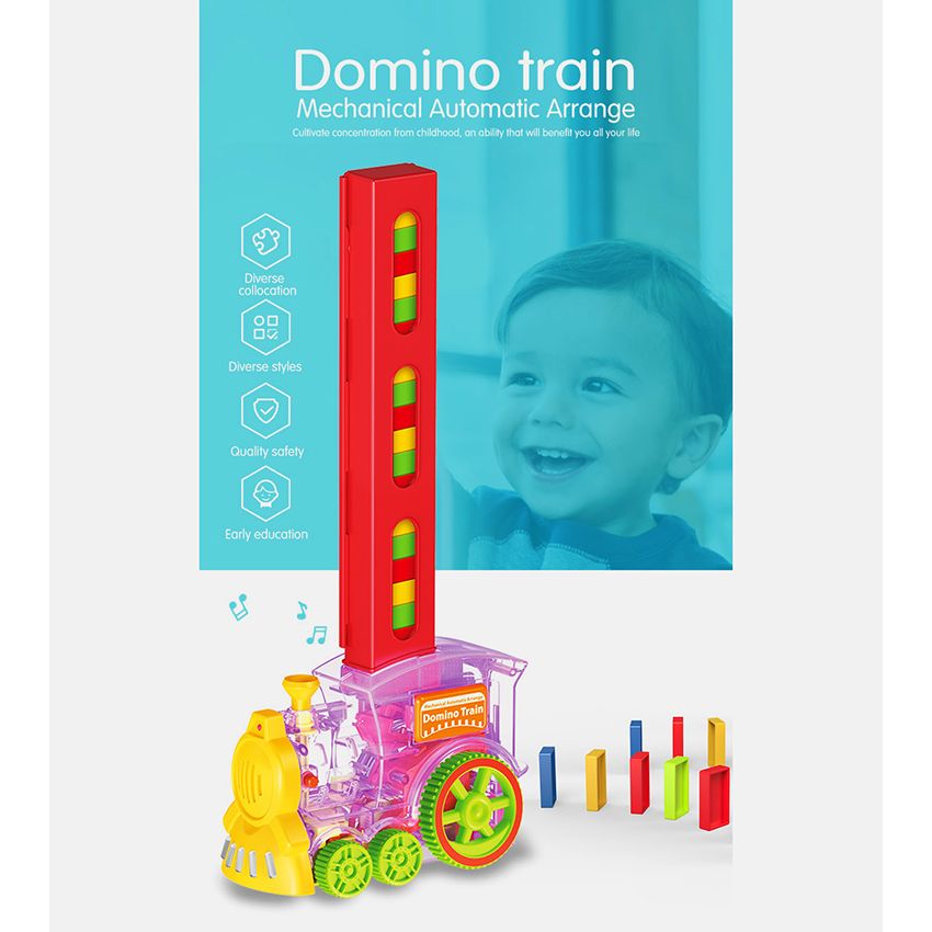 Domino Train Mechanical Automatic Arrange | Domino Toy With Train – The ...