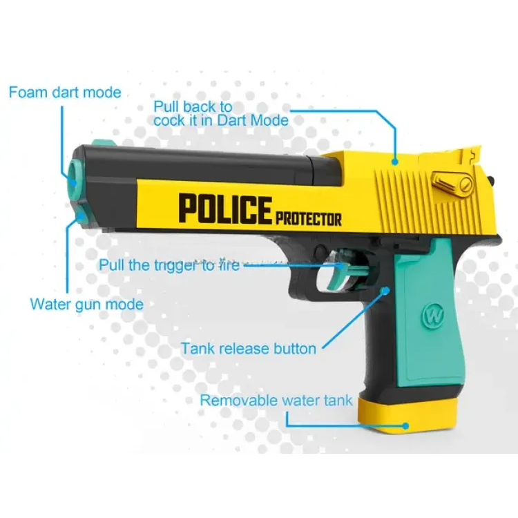 Cutie 2in1 Soldier Soft Bullet Gun | Sticky Dart Pistol Gun & Water Gu ...