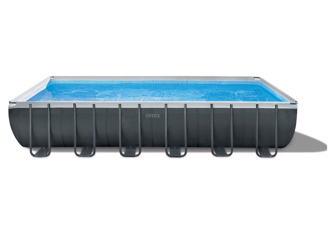 INTEX Ultra XTR Frame Rectangular Pool Set With Sand Filter Pump 24ft ...