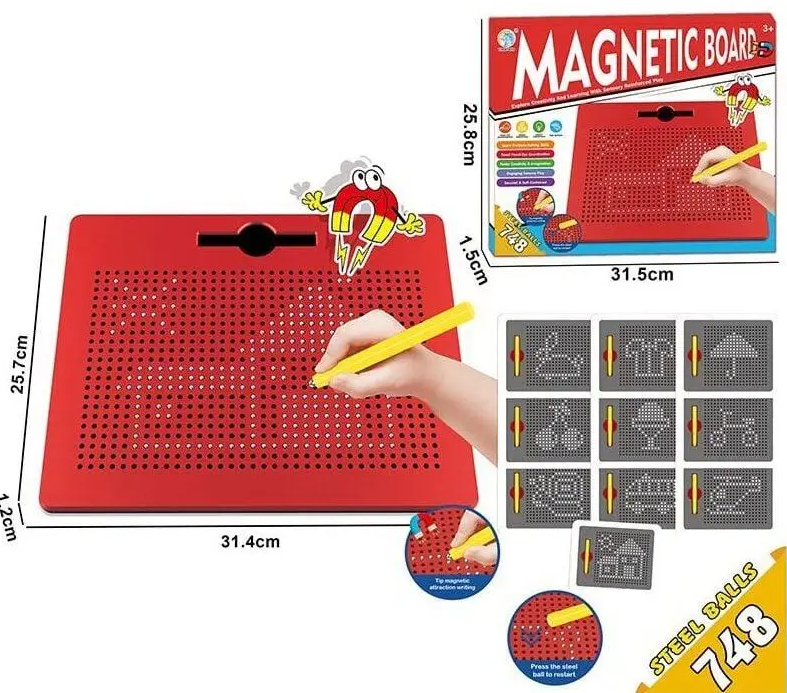 Magnetic Board Magpad | Magnetic Drawing Balls & Pen | Pixel Art Fun ...