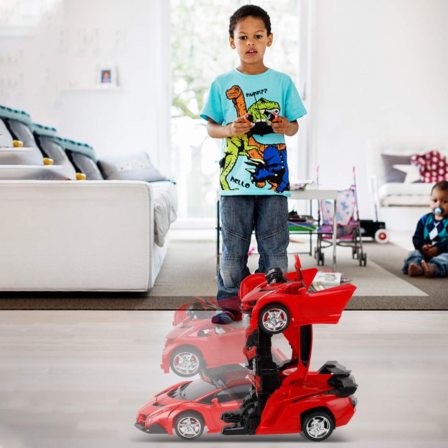 Speed King Robot Car | One Button Transformation | Remote Control 2.4G ...