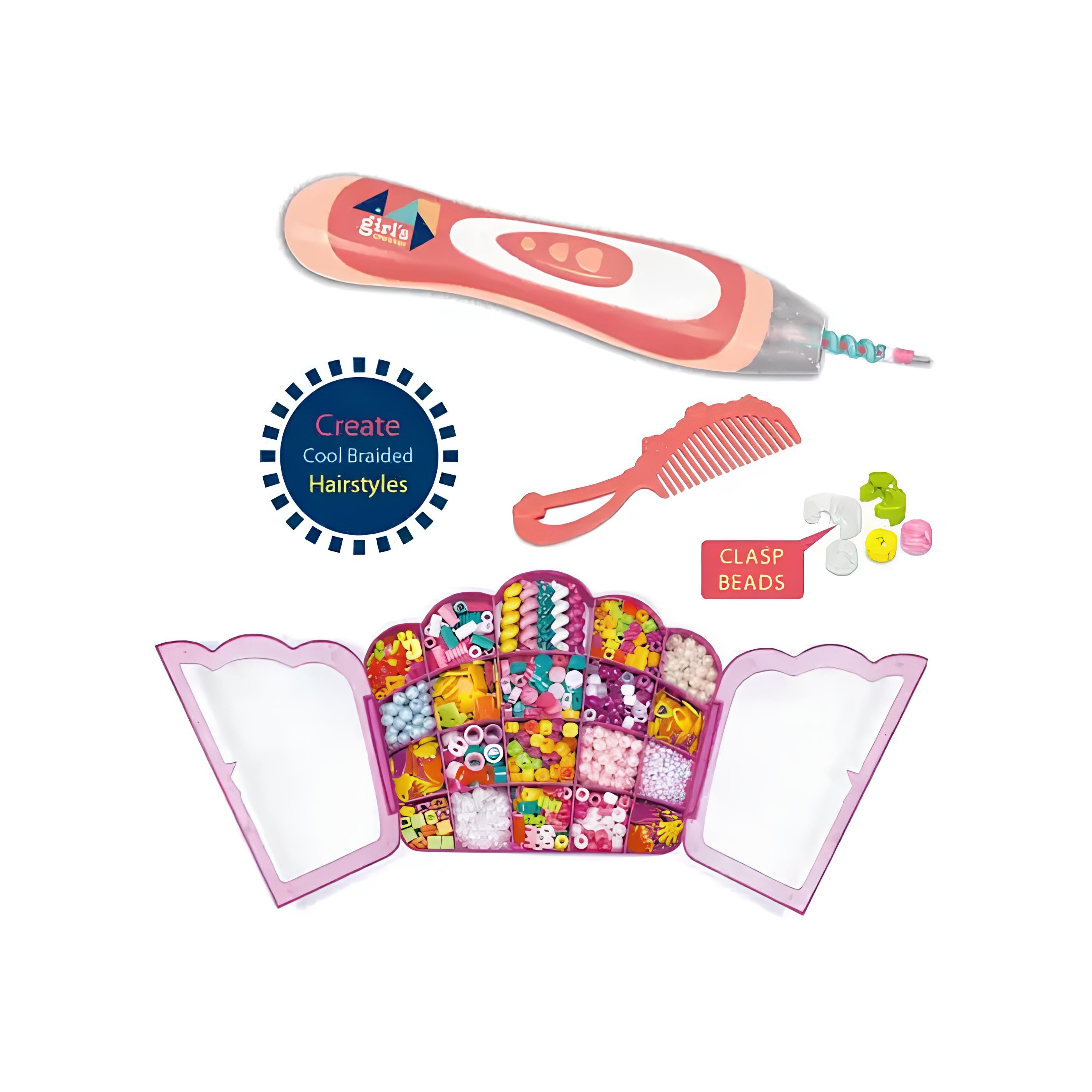 Girls Creator Hair Beader | Sparkling Glitter & Hair Beader Kit – The ...