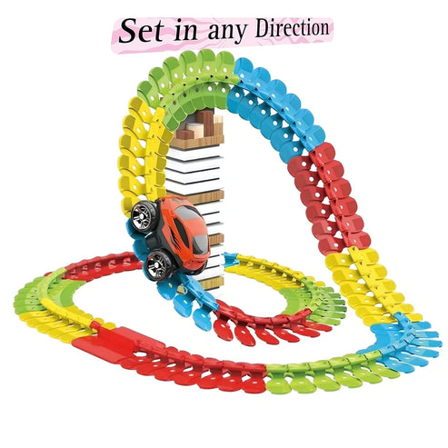 Flexible Track Car | Racing Track Car | 100 Pcs Build & Customize Your ...