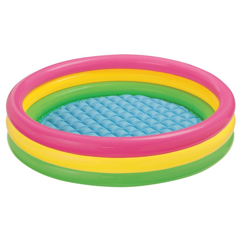 INTEX Inflatable Three Ring Splashing Pool For Children 4ft 10in x 1ft ...