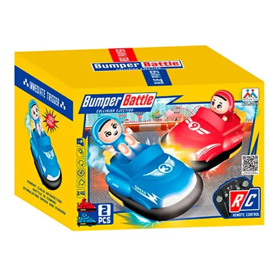 2 Players Remote Control Bumper Cars With Sound Effects & Rechargeable ...