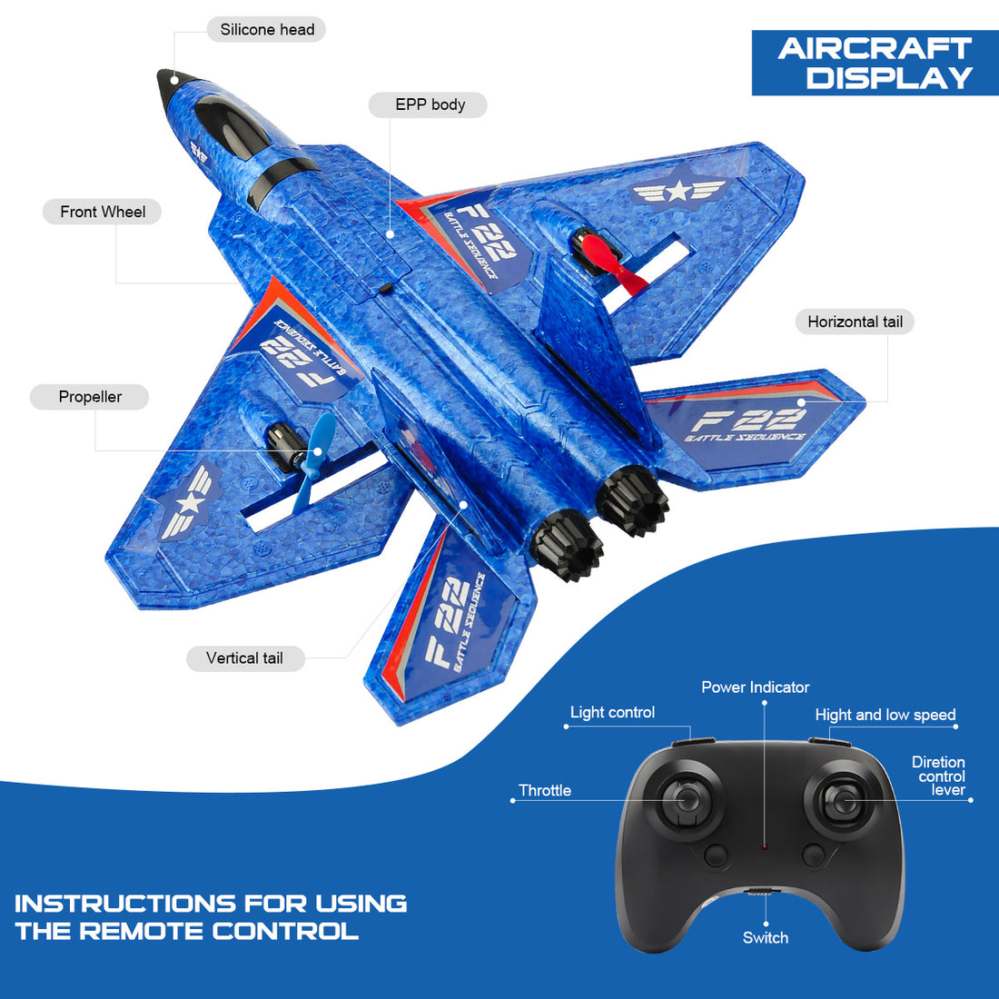 F22 Remote Control Fighter Jet for Kids – The Toy Factory