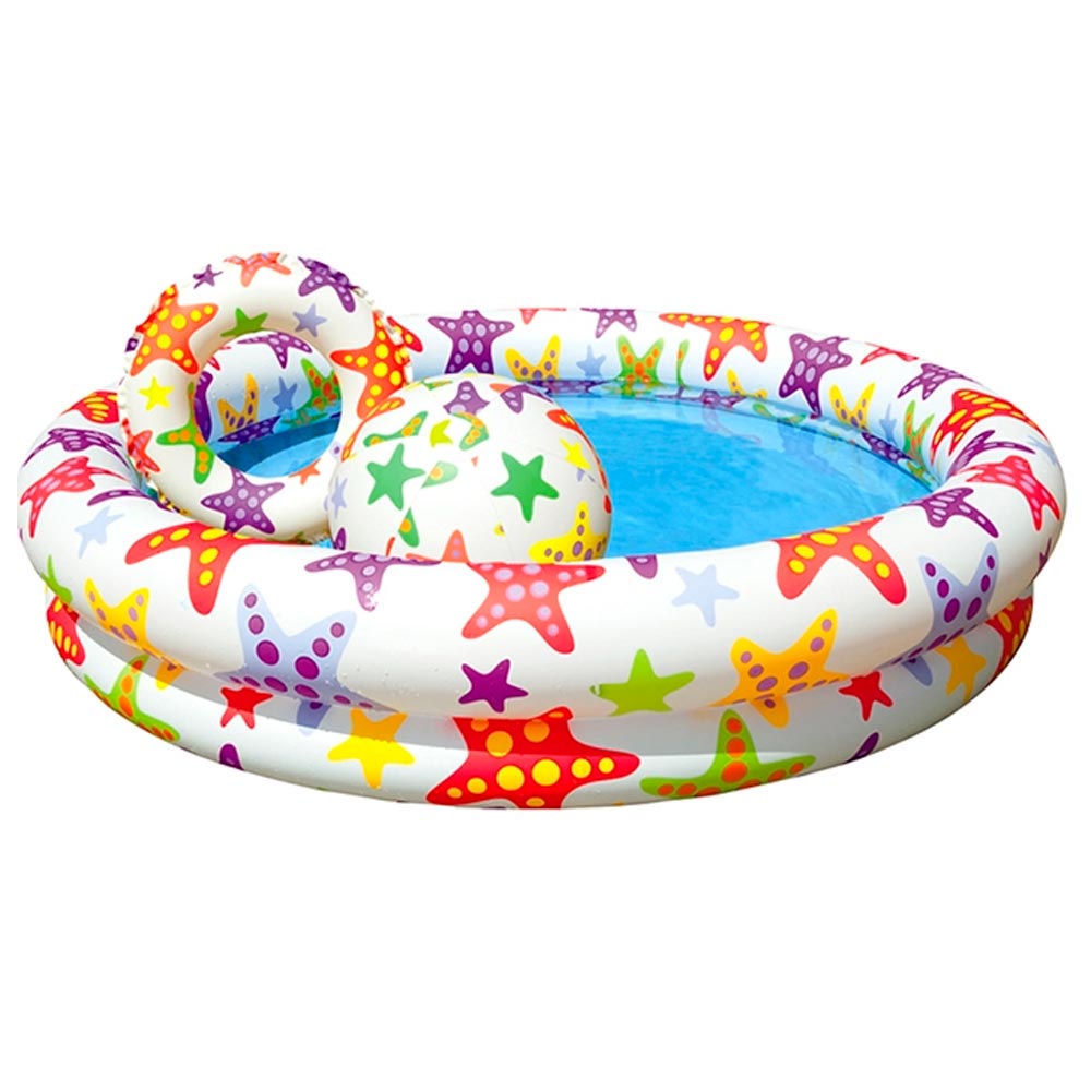 INTEX Pool Set With Matching Ball And Ring 4ft 4in x 11in – The Toy Factory