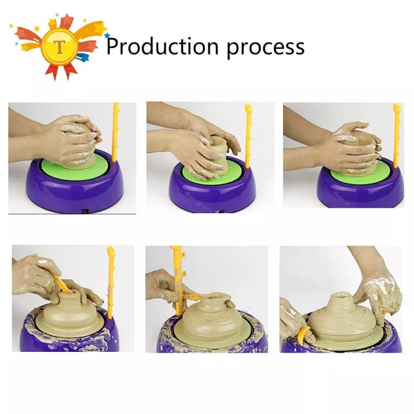 Kids Pottery Wheel Set - Creative and Educational Toy for Children ...