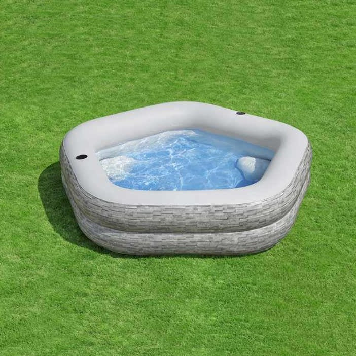 BESTWAY TruPrint Stone Family Swimming Pool 7ft x 6ft 9in x 1ft 9in ...