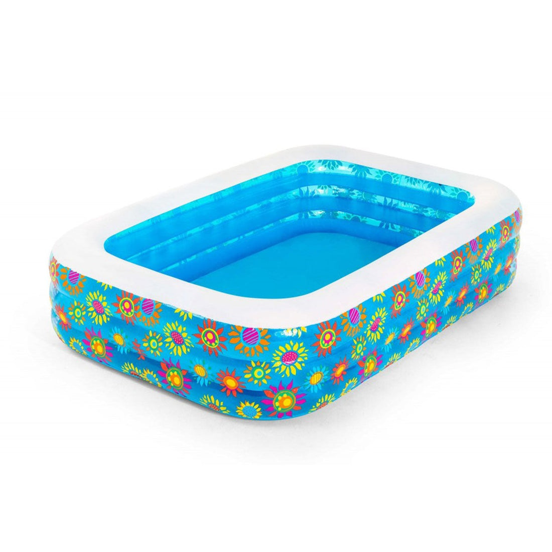 BESTWAY Happy Flora Rectangular Paddling Pool For kids 7ft 6in x 5ft x ...
